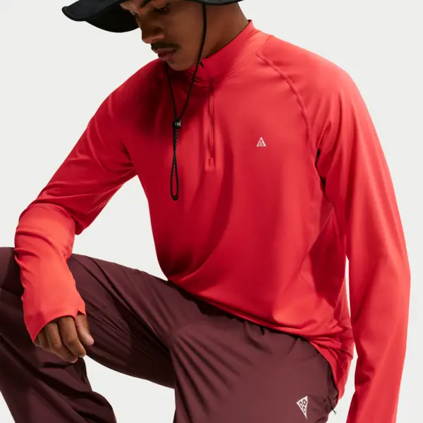 Nike Dri-fit Quarter-zip Top - Red