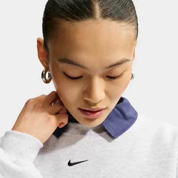 Nike Studio Fleece Medium Weight Oversized Cropped Crew