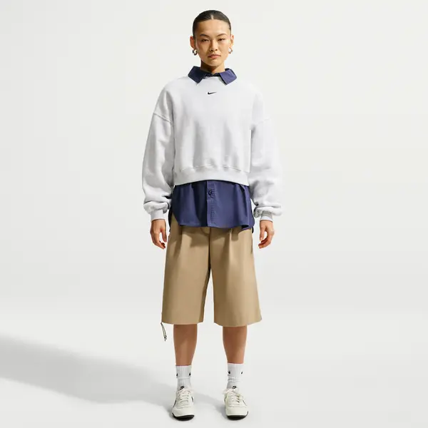 Nike Studio Fleece Medium Weight Oversized Cropped Crew