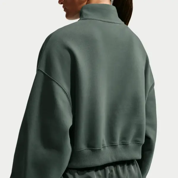 Nike Studio Fleece Medium Weight Oversized 1/4-zip Cropped Top