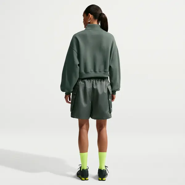 Nike Studio Fleece Medium Weight Oversized 1/4-zip Cropped Top