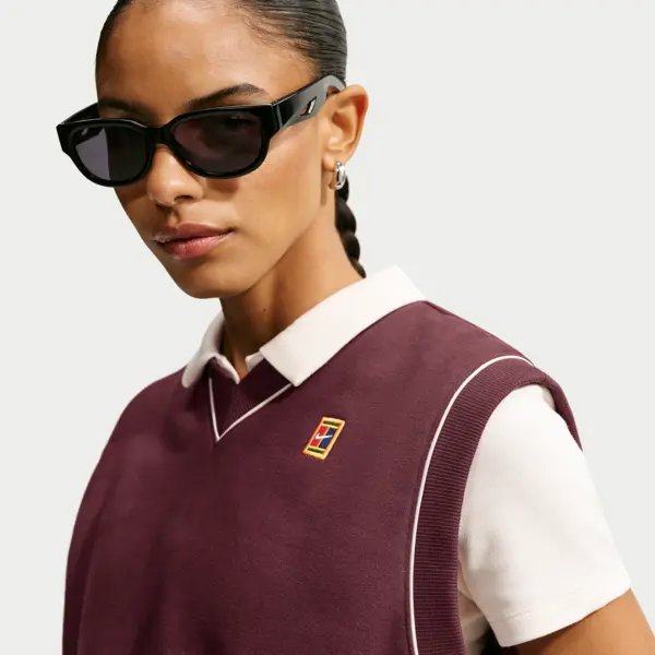 Nike Court Court Collection Fleece Tennis Vest - Purple