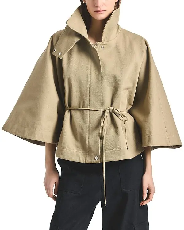 Derek Lam 10 Crosby Belted Capelet Jacket