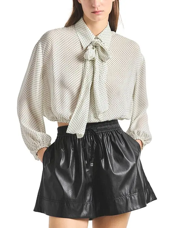Derek Lam 10 Crosby Emily Tie Neck Top