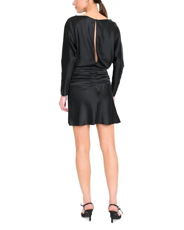 Staud Freda Silk Blend Mini Dress - Black