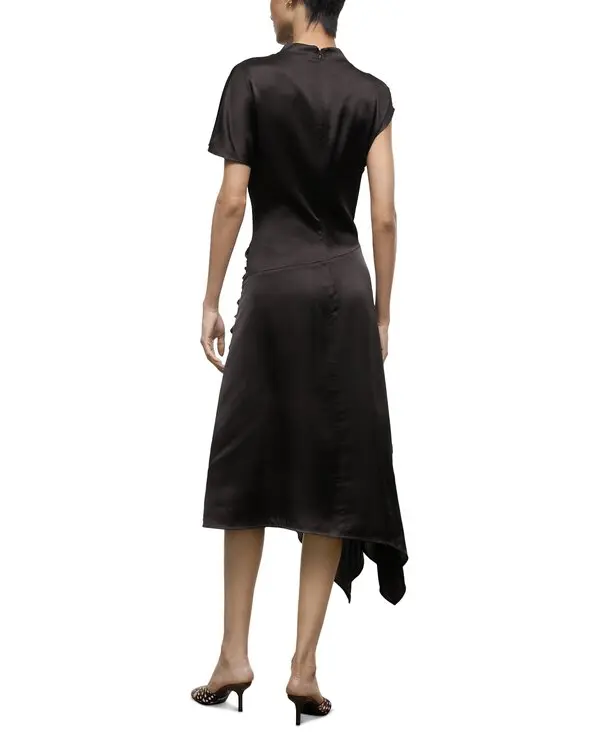 Staud Davina Silk Blend Dress - Earth