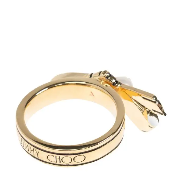 JIMMY CHOO Resin And -tone Ribbon Ring