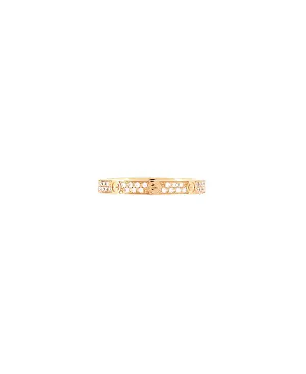 CARTIER Small Love Wedding Band Pave Diamonds Ring 18k And Diamonds