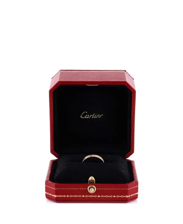 CARTIER Small Love Wedding Band Pave Diamonds Ring 18k And Diamonds