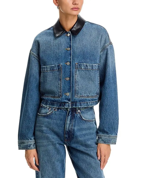 ANINE BING Yuma Denim Jacket - Washed Blue