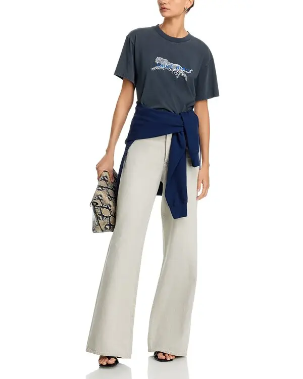 ANINE BING Cade Leopard Graphic Tee