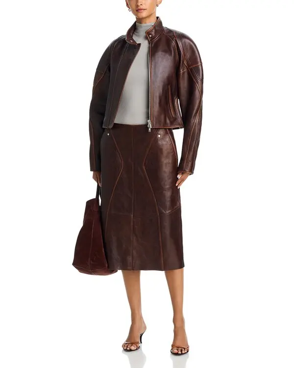 Helmut Lang Leather Skirt