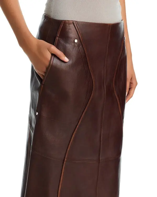 Helmut Lang Leather Skirt