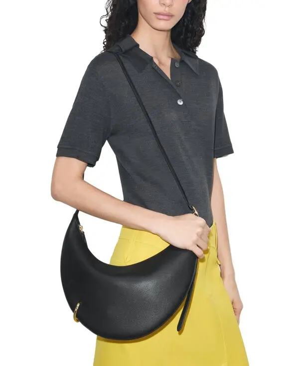 Tory Burch Pierced Leather Crossbody - Black