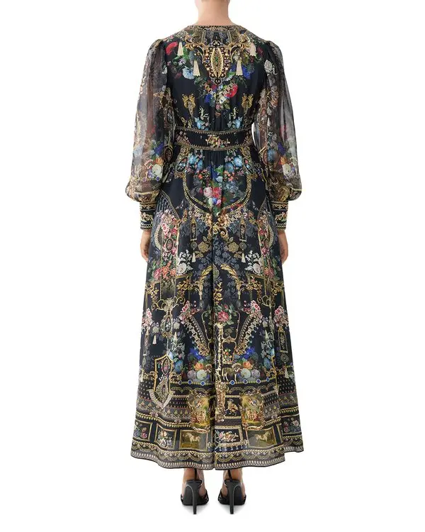 Camilla Silk Shaped Waistband Dress
