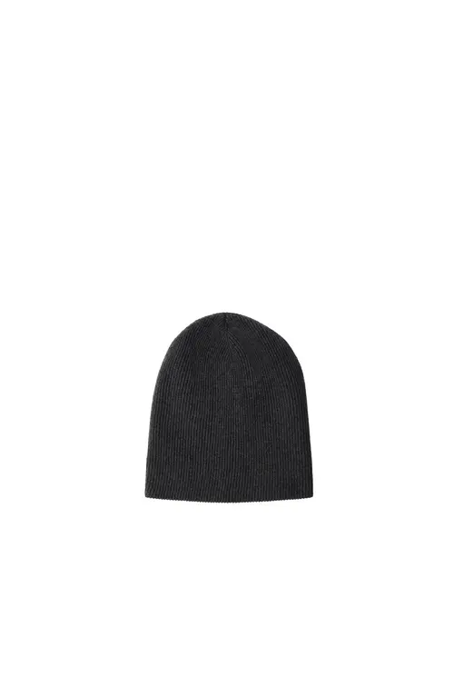 Brunello Cucinelli Cashmere English Rib Knit Beanie - Lignite Grey