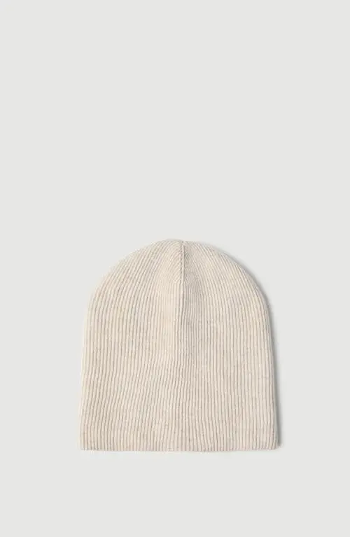 Brunello Cucinelli Cashmere English Rib Knit Beanie - Oyster