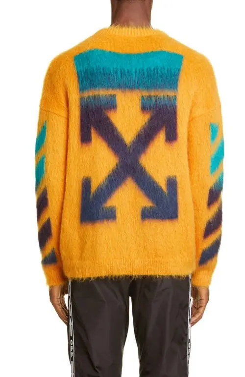 Off-White Brushed Mohair Blend Sweater