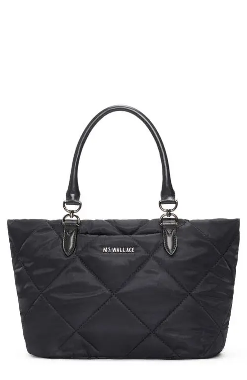 Mz Wallace Small Madison East/west Quilted Nylon Tote