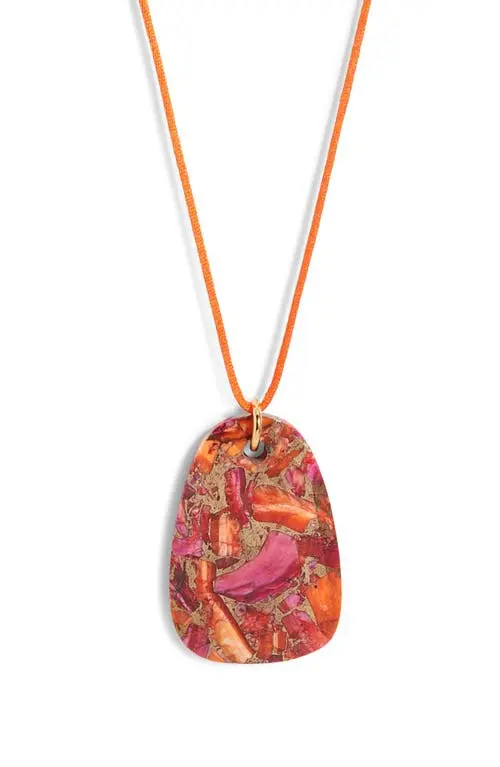 Nest Jewelry Spiny Oyster Cord Pendant Necklace