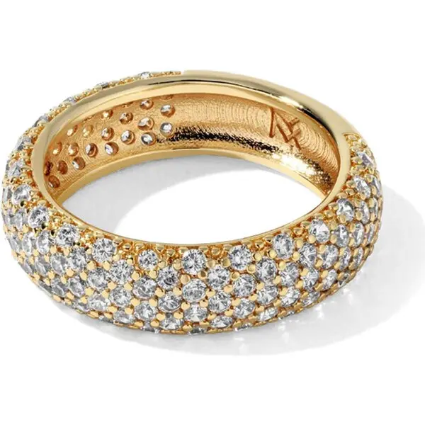 MIRANDA FRYE Vivienne Ring With Cubic Zirconia - Gold