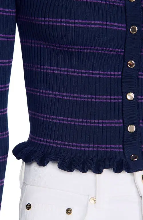 Sandro Striped Knit Cardigan