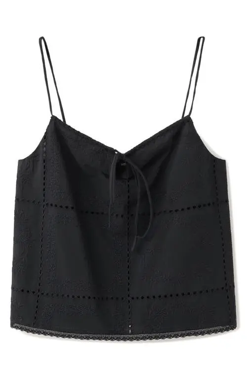 Mango Embroidered Cotton Top