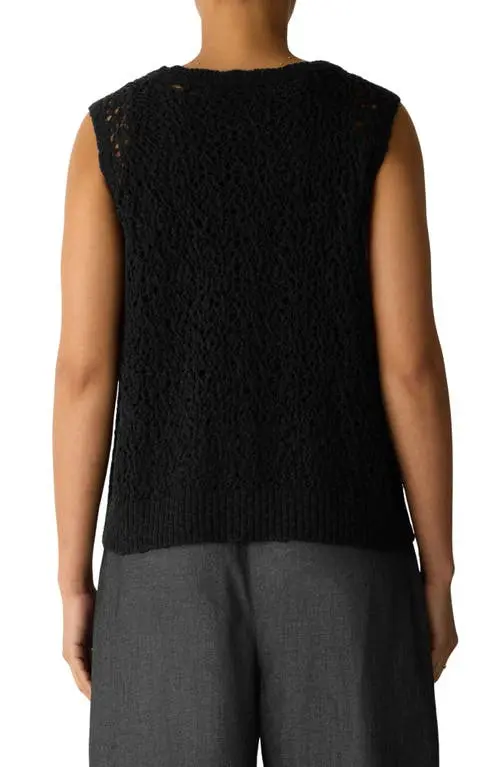 Eileen Fisher Organic Cotton Pointelle Shell