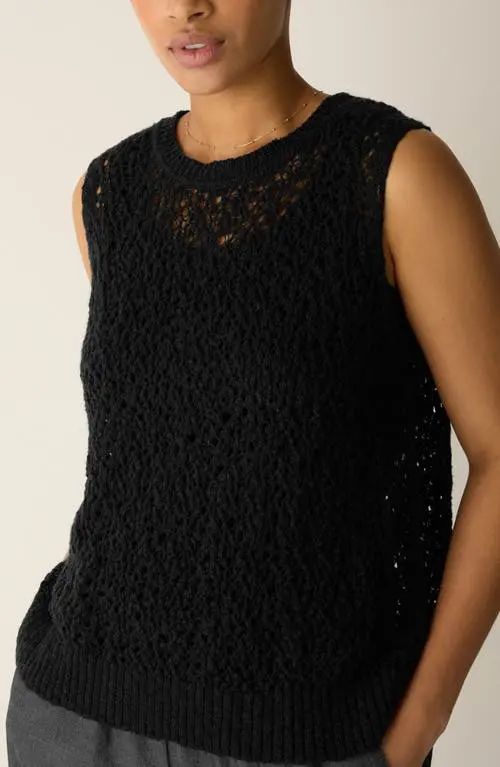 Eileen Fisher Organic Cotton Pointelle Shell