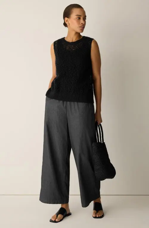 Eileen Fisher Organic Cotton Pointelle Shell