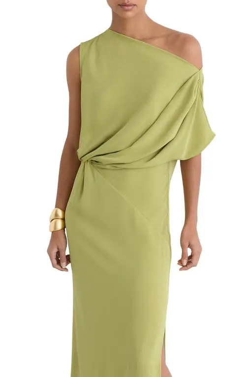 REISS Beth One-shoulder Midi Dress