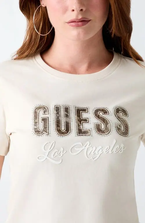 Guess Snake Script Rhinestone Graphic T-shirt - G012-open