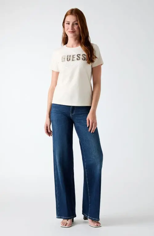 Guess Snake Script Rhinestone Graphic T-shirt - G012-open