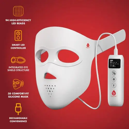 PURSONIC Glow & Lift Set 3d Led Therapy Mask & 7-in-1 Face & Neck Beauty Device