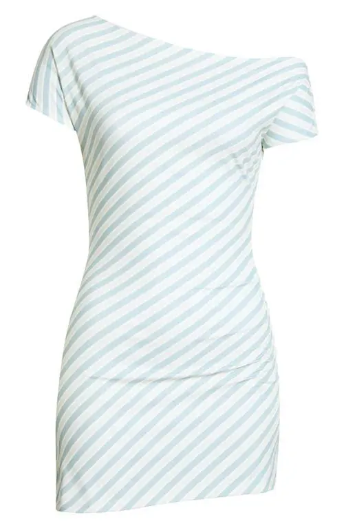 PACSUN Valarie Off-the-shoulder Mini Dress - Stripe