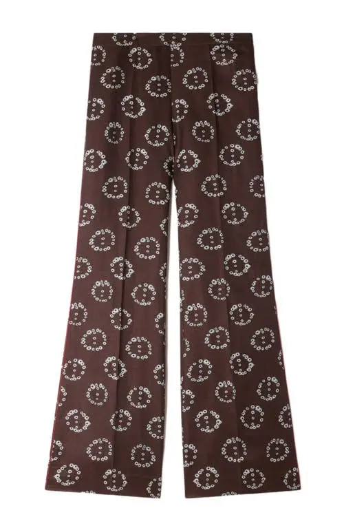 Sandro Floral-print Floaty Trousers