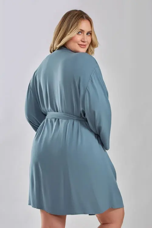 ICOLLECTION Organic Cotton And Tencel Blend Robe