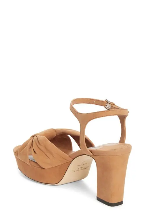 JIMMY CHOO Heloise Platform Sandal - Toffee