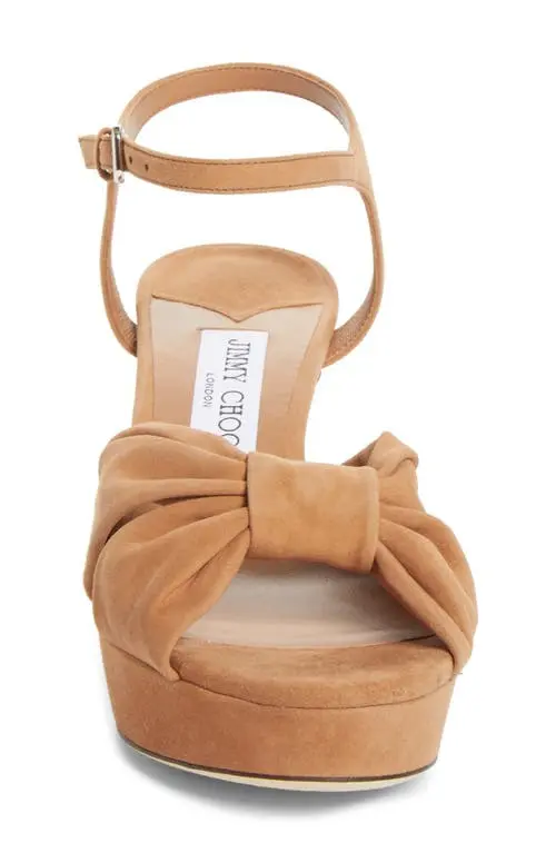 JIMMY CHOO Heloise Platform Sandal - Toffee