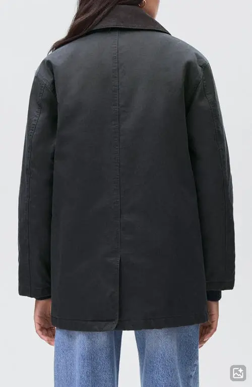 Mango Waxed Effect Cotton Blend Jacket