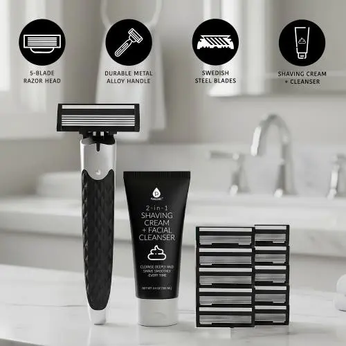 PURSONIC Grooming Essentials Bundle Shaving Kit & Beard & Body Trimmer