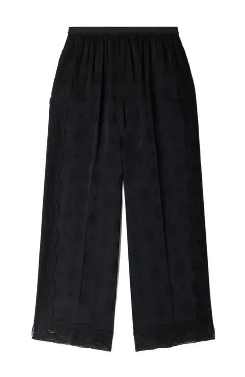 Sandro Fluid Paisley Jacquard Trousers