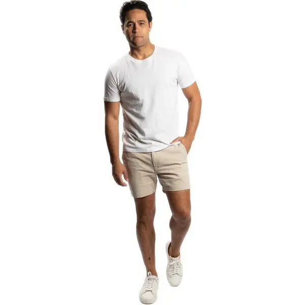 PETER MANNING NYC Stretch Chino Shorts 5 Inch - Grey