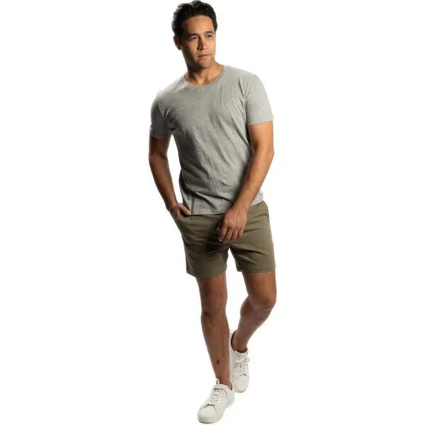 PETER MANNING NYC Stretch Chino Shorts 5 Inch - Olive