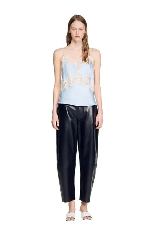 Sandro Lingerie-style Top With Lace