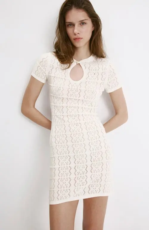 Mango Open Knit Minidress