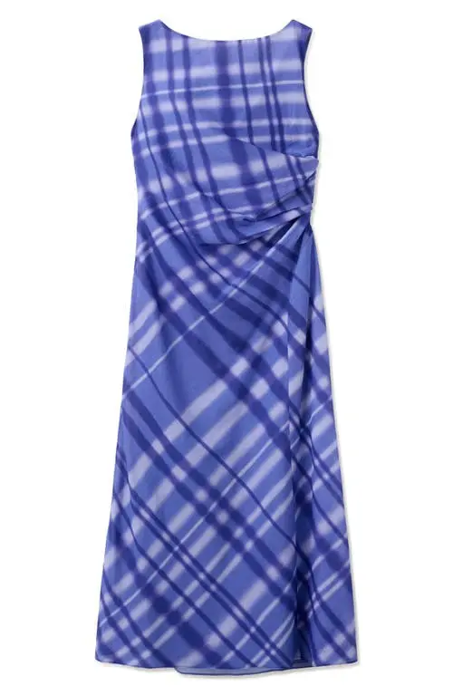 Mango Printed Cotton Sleeveless Bateau Neck Dress