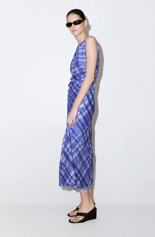 Mango Printed Cotton Sleeveless Bateau Neck Dress