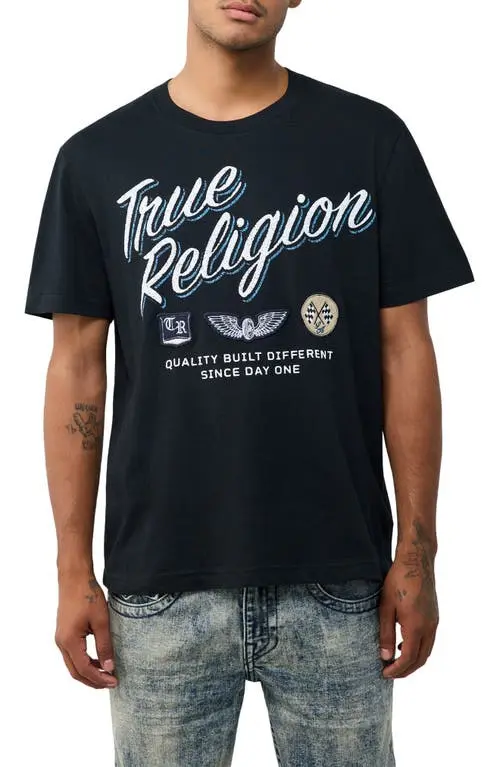 True Religion Stay True Embroidered Cotton Graphic T-shirt