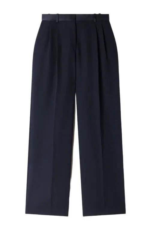 Sandro Mixed-material Satin Trousers